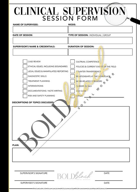 Bbsws Supervision Session Form And Log Bbsw