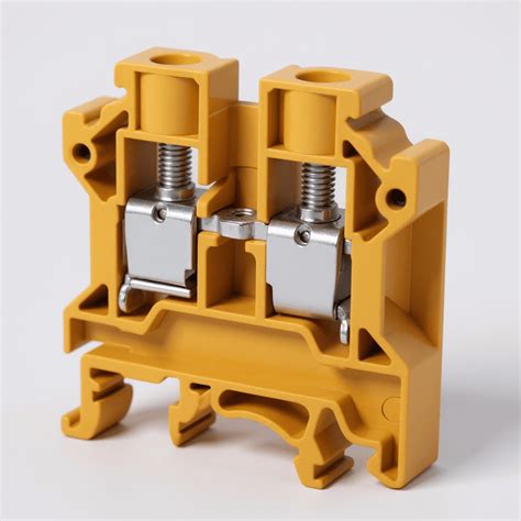 Terminal Block Polymide Upto 25 Sqmm Fts25p Yellow With End Plate