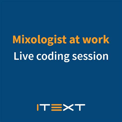 Mixologist At Work Live Coding Session Pdf Association
