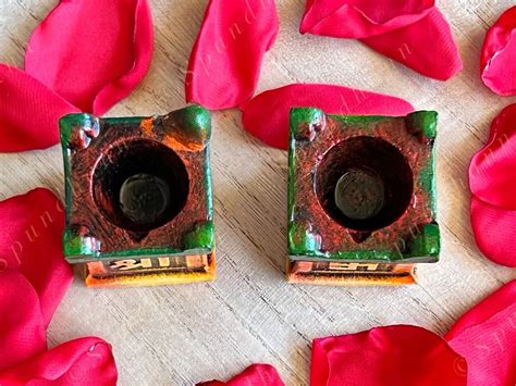 Terracotta Tulsi Rectangular Deepak Holders Spundhann