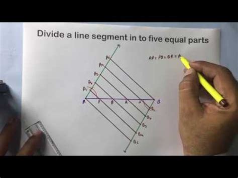 Division Of A Line Segment In To Five Equal Parts Ideal Maths Lab With