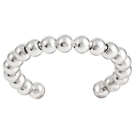 1pc 925 Sterling Silver Beaded Fidget Ring Anti Anxiety Ring Open