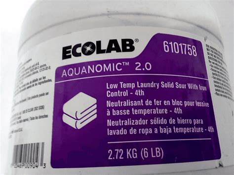 Ecolab® Aquanomic 2 0 Low Temp Laundry Solid Sour W Iron Control 4th 6lb 2 Case Dutch Goat