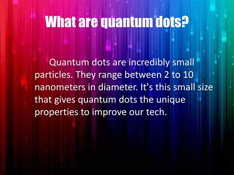 Nanotechnology Quantum Dots Pptx