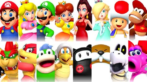 Super Mario Party Series All Characters Youtube