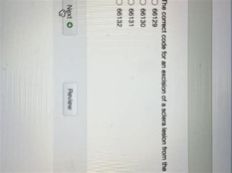 The Correct Code For An Excision Of A Sclera Studyx