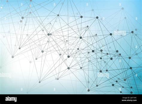 Geometric Abstract Background With Connected Line And Dots Structure