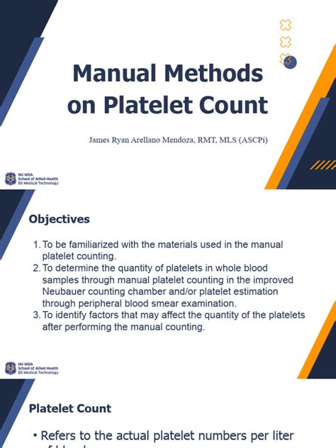 Week 7 Manual Methods On Platelet Count Pdf Platelet Medical