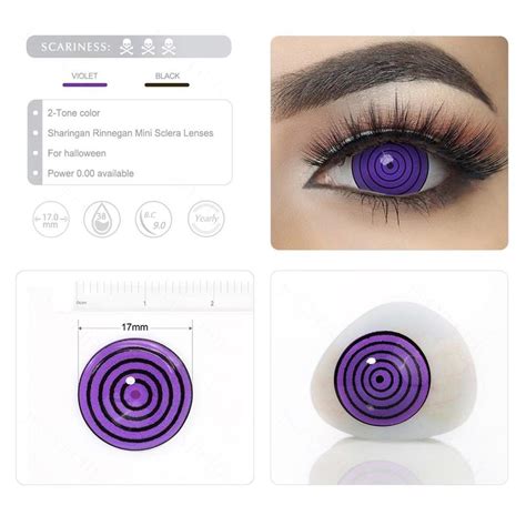 Buy 17mm Sharingan Rinnegan Mini Sclera Lenses Halloween Contact Lenses