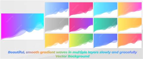 Premium Vector Beautiful Smooth Gradient Waves In Multiple Layers