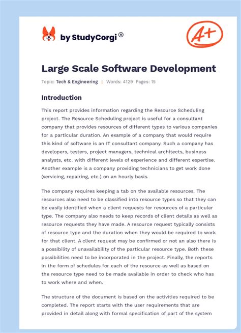 Large Scale Software Development Free Essay Example