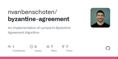 Github Nvanbenschotenbyzantine Agreement An Implementation Of