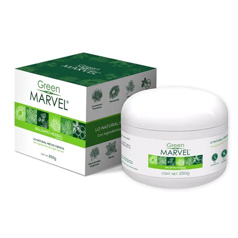 Green Marvel Bálsamo Herbal Corporal Ingredientes De Origen 100 Natural Sensación Fresca Y