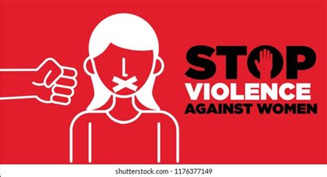 Vektor Stok Stop Violence Against Women Tanpa Royalti 1176377149