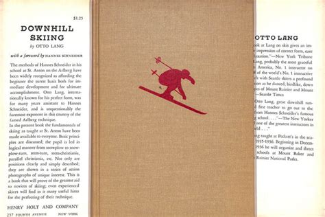 Downhill Skiing 1936 Lang Otto Sold