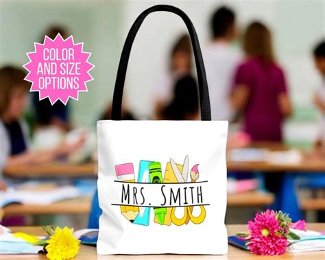 Personalized Teacher Tote Bag T For Teachers Tote Bag For Teacher