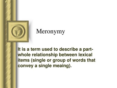 Ppt Lexical Relations Powerpoint Presentation Free Download Id6150764