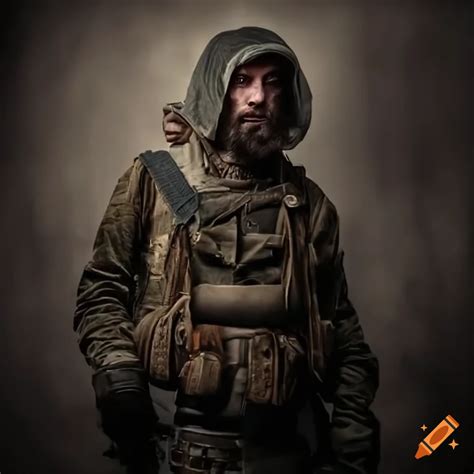 Realistic Depiction Of A Rugged Hunter In A Post Apocalyptic World On Craiyon