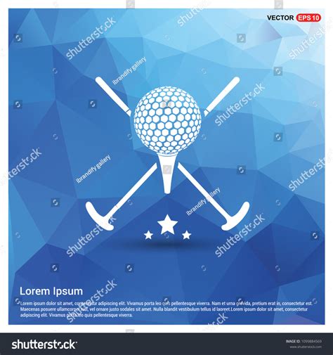 Golf Crossed Tees Icon Stock Vector Royalty Free 1099884569