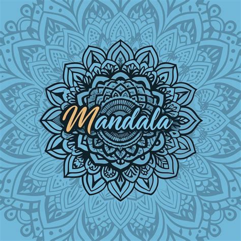 Blue Mandala Vector Illustration Design Premium Ai Generated Vector