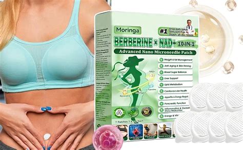 Moringa Berbérine X Nad 10 En 1 Patch Nano Microneedle Patchs Luxueux Moringa Et Berbérine