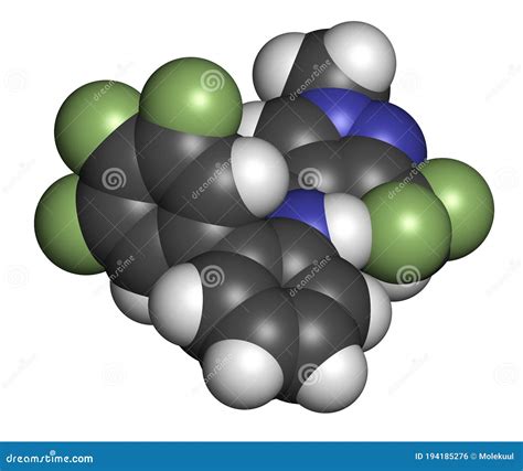 Fluxapyroxad Fungicide Molecule Skeletal Formula Vector Illustration