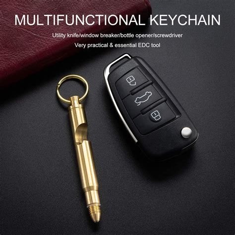 Edc Box Cutter With Mini Utility Knife Keychain Bottle Opener