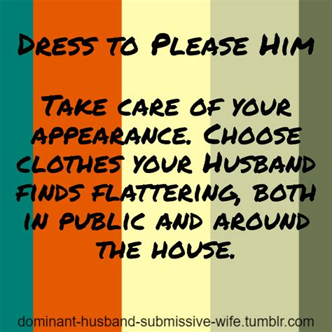 Dress To Please Him Dominant Husband Submissive Wife On Tumblr