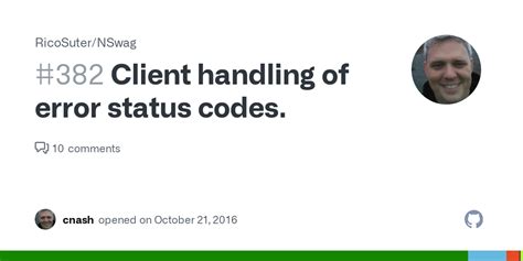 Client Handling Of Error Status Codes · Issue 382 · Ricosuternswag