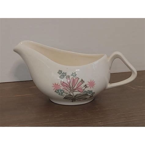 Steubenville Pottery Gravy Sauce Boat 1950s Fairlane Mcm Mid Century