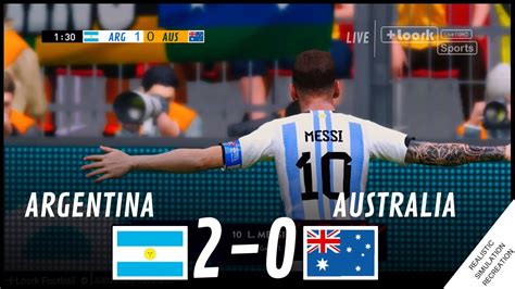 Argentina Vs Australia 2 0 Match Highlights • Video Game Simulation
