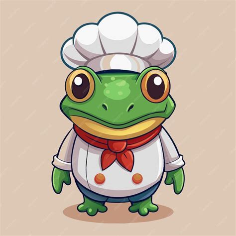 Premium Vector Cute Frog As A Chef Detailed Full Body Image Sticker