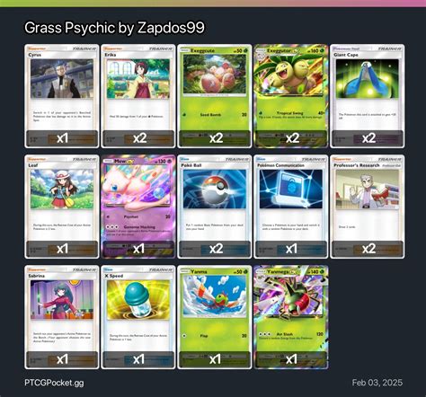 Grass Psychic By Zapdos99 Pokémon Tcg Pocket
