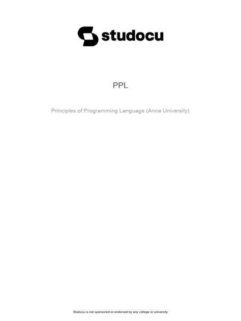 Ppl Pdf Computer Program Programming