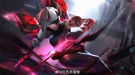 红色恶魔蟹 Inkshadow Kaisa Lol League Of Legends Kaisa League Of