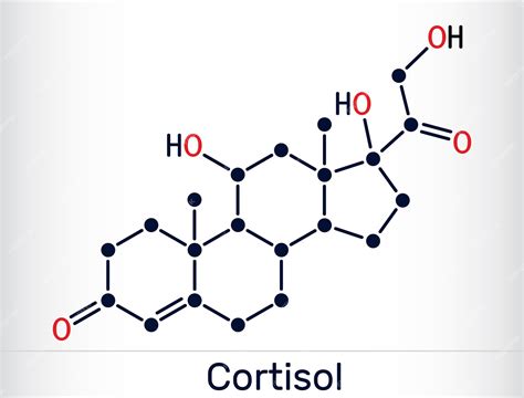 Premium Vector Cortisol Hydrocortisone Steroid Molecule Stress Hormone Chemical Structure Vector