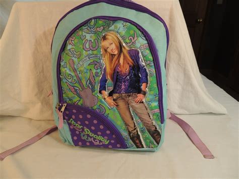 Htf Disney Hannah Montana Backpack Pink And Purple 3 Compartments