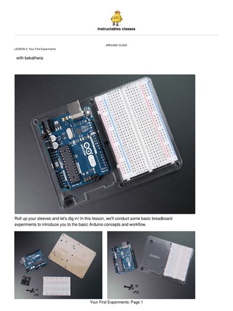 Your First Experiments Blink Circuit Pdf Arduino Electrical Connector