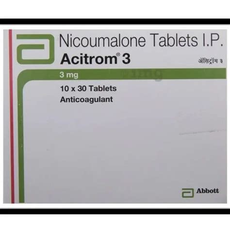3 Mg Acitrom Nicoumalone Tablet At ₹ 480piece Nicoumalone Tablet In