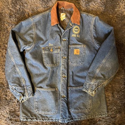Vintage Carhartt Detroit Denim Chore Jacket Mens Depop