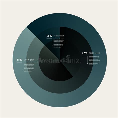 3d Pie Chart Dark Blue Infographics Vector Template Reports And Presentation Layout Minimal