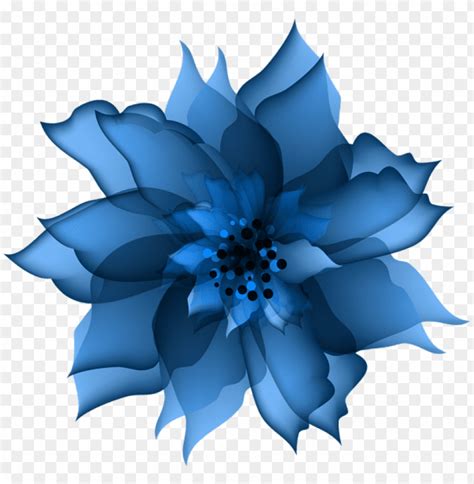 Free Download Hd Png Png Image Of Decorative Flower Blue With A Clear