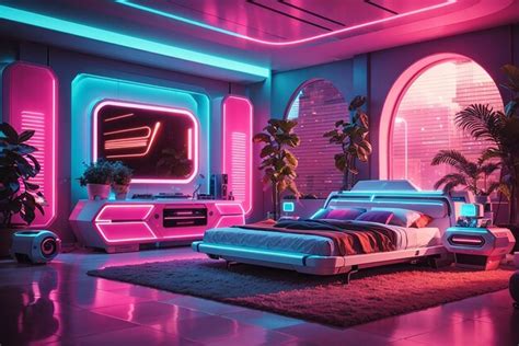 Premium Ai Image Living Ecosystem A Futuristic Bedroom In A Self Sustaining Biodome