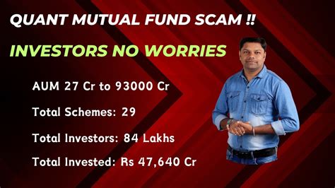 Quant Mutual Fund Scam Genuine Clarification Investor No Worries