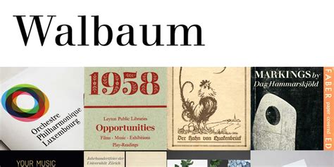 Walbaum In Use Fonts In Use