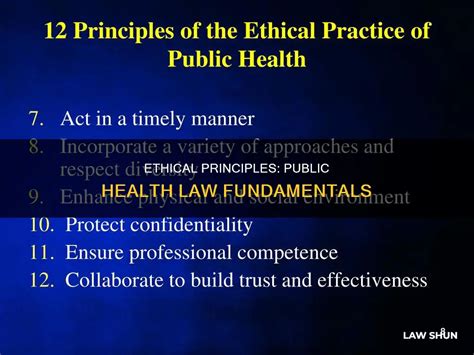 Ethical Principles Public Health Law Fundamentals Lawshun