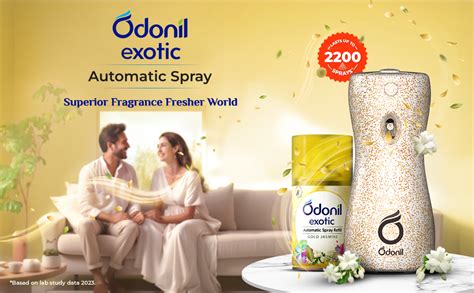 Odonil Exotic Automatic Spray 225ml Machine 1 Refill Gold