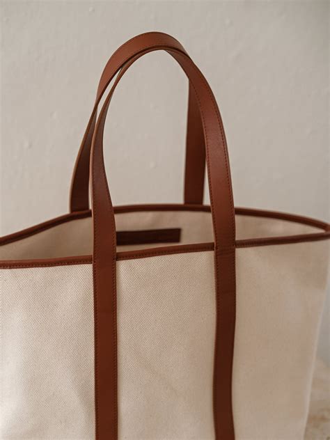 Structured Tote Bag Dāl The Label Tan