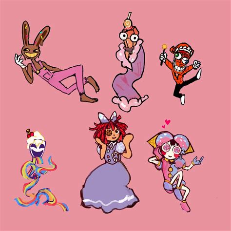The Amazing Digital Circus Candy Design Sticker Pack Etsy