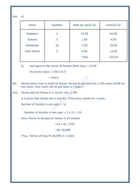 A2zworksheets Worksheet Of Preparing Bills 03 Data Handling Maths